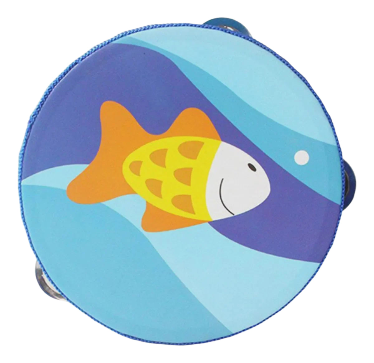Wood Handheld Tambourines 15cm Fish