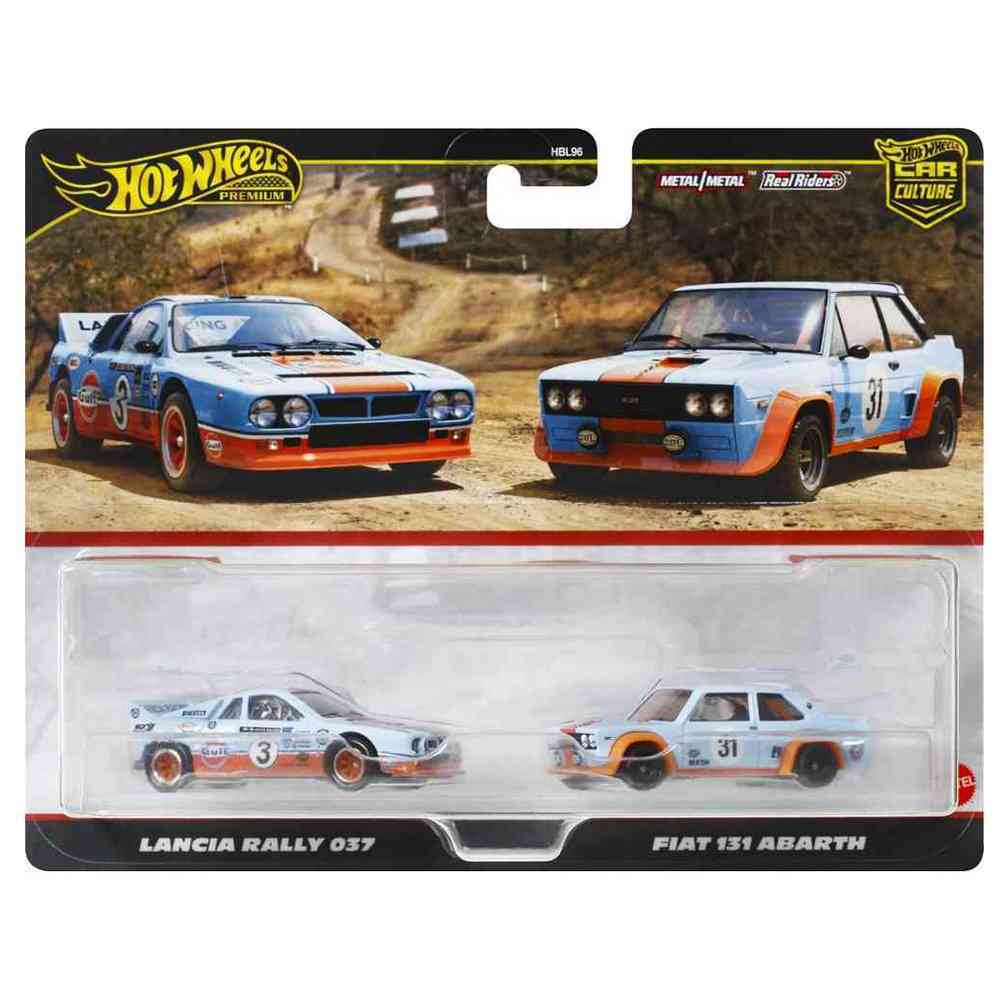 Hot Wheels Premium Car Culture 2 Pack Lancia Rally 037 / Fiat 131 Abar