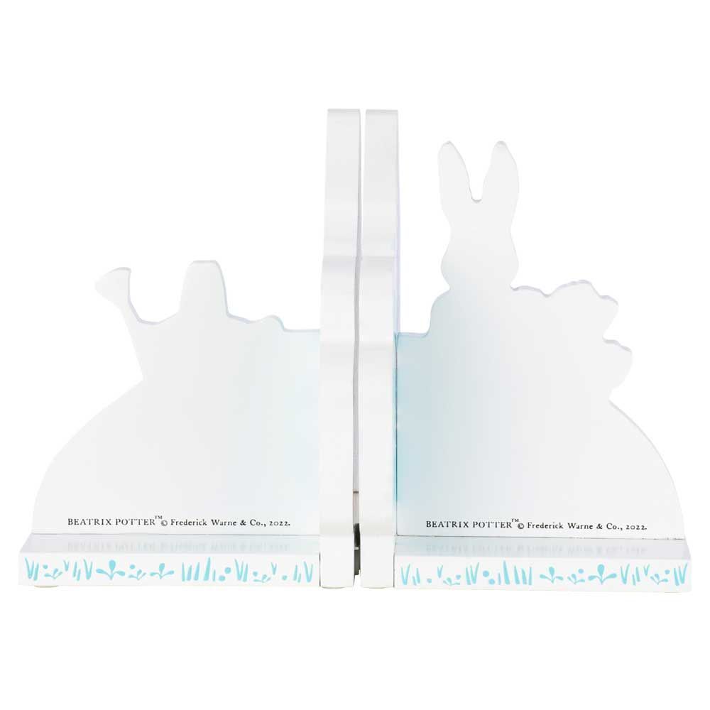 BEATRIX POTTER PETER RABBIT BOOKENDS - WHITE
