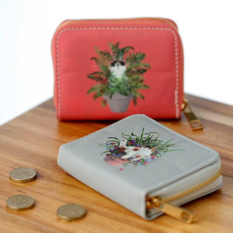 Cat in Pot Plant Wallet