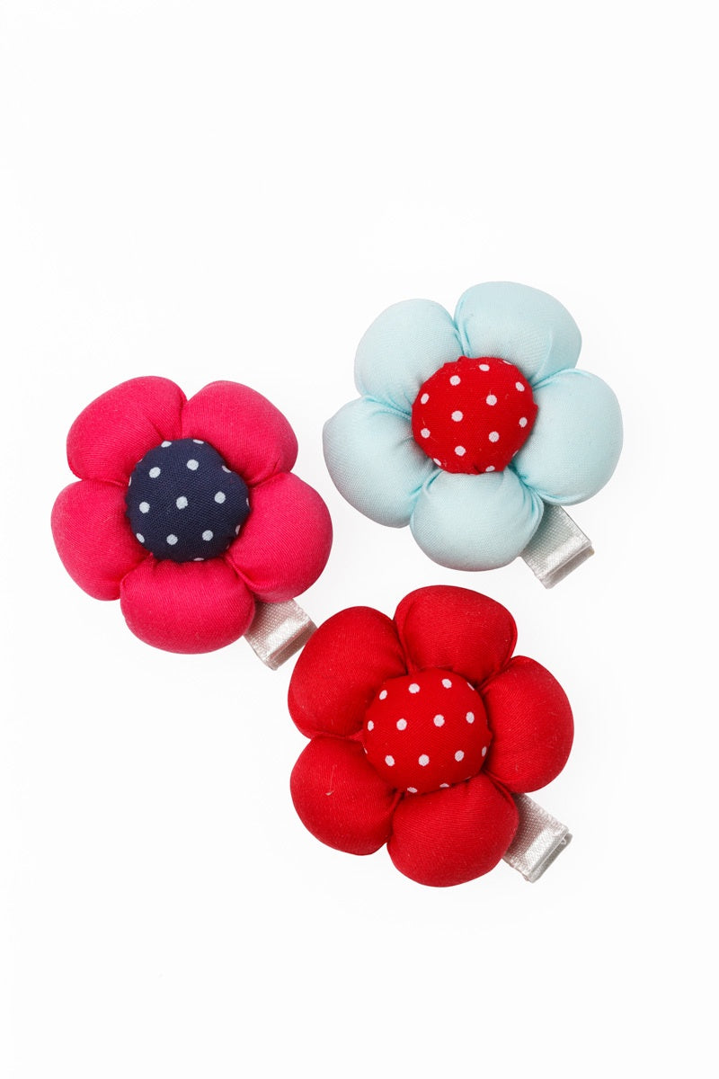 Emotion & Kids | Puffy Flower Hair Clip - Assorted