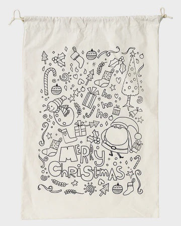 Christmas Santa Sack - Colour In Xmas Scene - Large